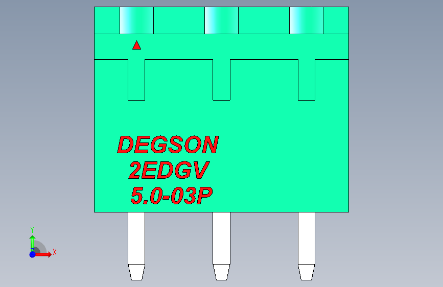 DEGSON 2EDG 系列 5.0mm 可插拔接线端子组-2EDGV-5.0-03P-14-00AH_STEP_模型图纸下载 – 懒石网