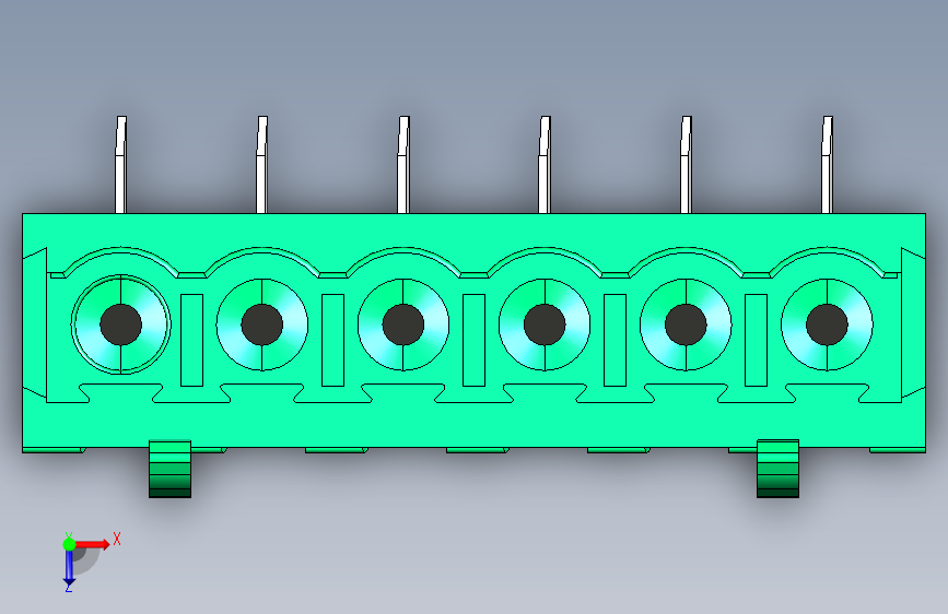 DEGSON 2EDG 系列 5.08mm 可插拔接线端子组-2EDGA-5.08-06P-14-00AH_STEP_模型图纸下载 – 懒石网