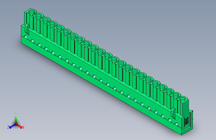 DEGSON 2EDG 系列 5.08mm 可插拔接线端子组-2EDGA-5.08-23P-14-00AH_STEP_模型图纸下载 – 懒石网