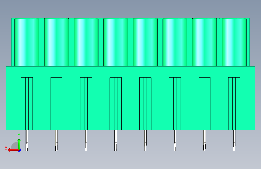 DEGSON 2EDG 系列 5.08mm 可插拔接线端子组-2EDGB-5.08-08P-14-00AH_STEP_模型图纸下载 – 懒石网