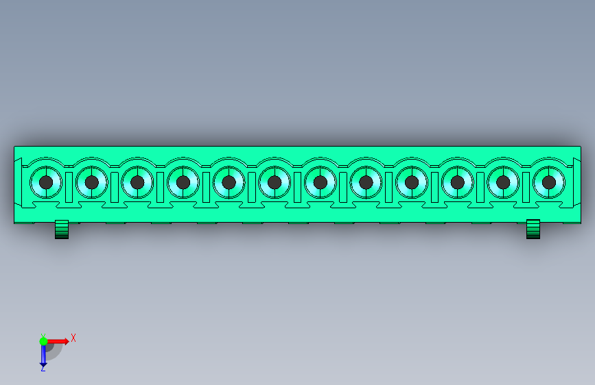 DEGSON 2EDG 系列 5.08mm 可插拔接线端子组-2EDGB-5.08-12P-14-00AH_STEP_模型图纸下载 – 懒石网