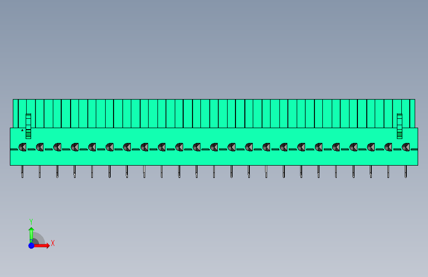 DEGSON 2EDG 系列 5.08mm 可插拔接线端子组-2EDGB-5.08-23P-14-00AH_STEP_模型图纸下载 – 懒石网
