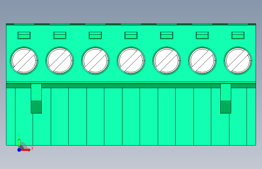 DEGSON 2EDG 系列 5.08mm 可插拔接线端子组-2EDGK-5.08-07P-14-00AH_STEP_模型图纸下载 – 懒石网
