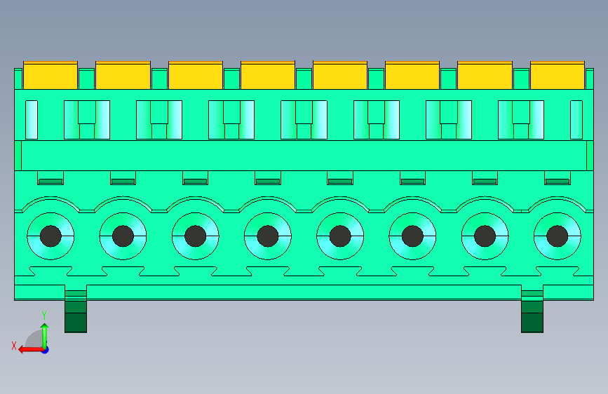DEGSON 2EDG 系列 5.08mm 可插拔接线端子组-2EDGKDB-5.08-08P-14-00AH_STEP_模型图纸下载 – 懒石网