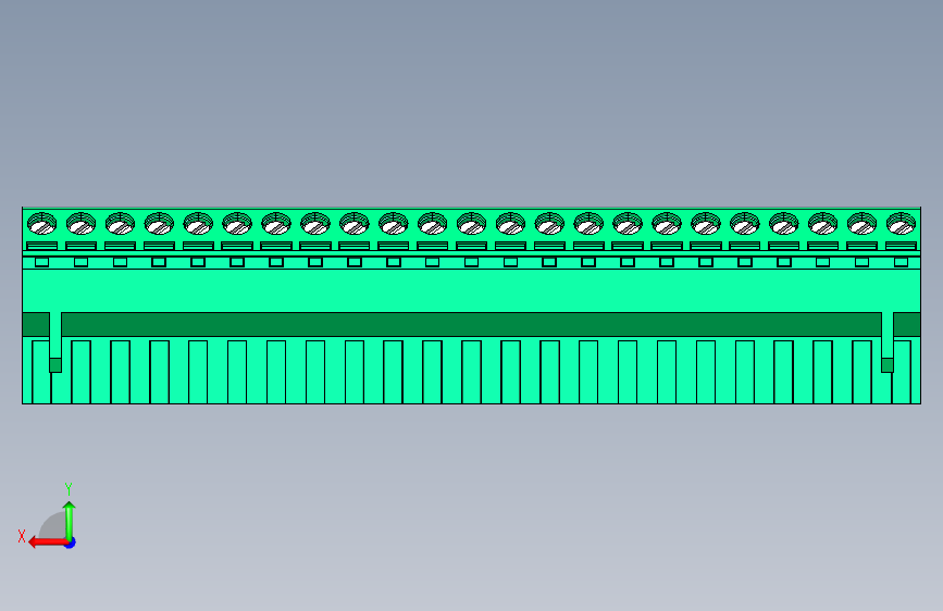 DEGSON 2EDG 系列 5.08mm 可插拔接线端子组-2EDGKL-5.08-23P-14-00AH_STEP_模型图纸下载 – 懒石网