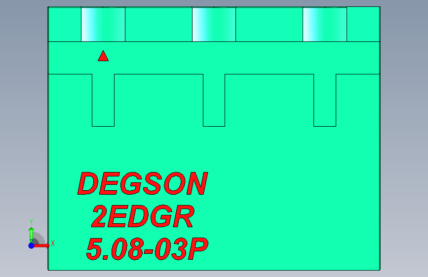 DEGSON 2EDG 系列 5.08mm 可插拔接线端子组-2EDGR-5.08-03P-14-00AH_STEP_模型图纸下载 – 懒石网