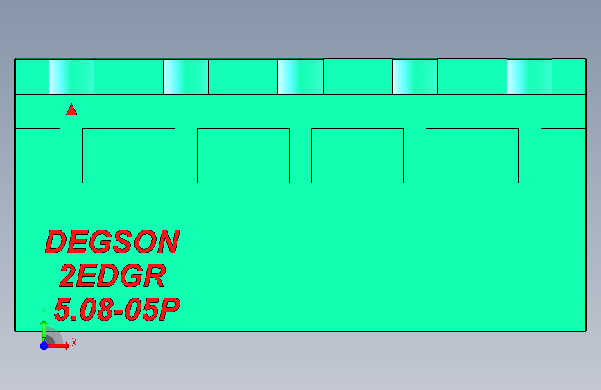 DEGSON 2EDG 系列 5.08mm 可插拔接线端子组-2EDGR-5.08-05P-14-00AH_STEP_模型图纸下载 – 懒石网