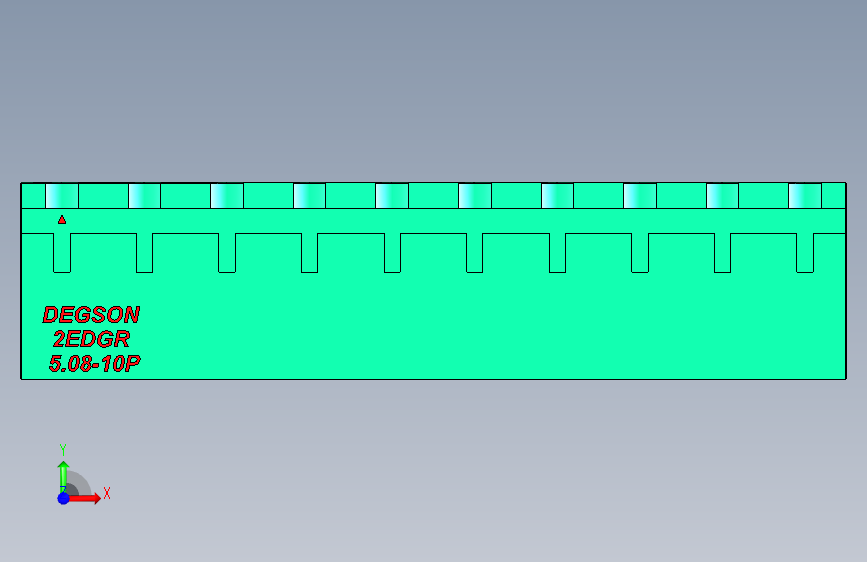 DEGSON 2EDG 系列 5.08mm 可插拔接线端子组-2EDGR-5.08-10P-14-00AH_STEP_模型图纸下载 – 懒石网