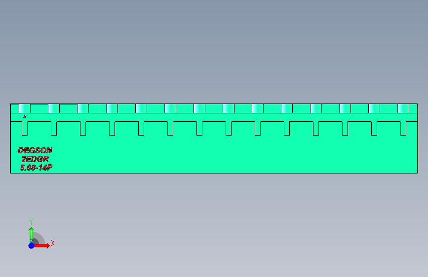 DEGSON 2EDG 系列 5.08mm 可插拔接线端子组-2EDGR-5.08-14P-14-00AH_STEP_模型图纸下载 – 懒石网
