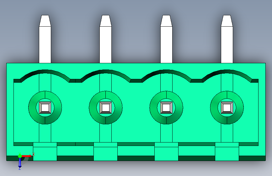 DEGSON 2EDG 系列 5.08mm 可插拔接线端子组-2EDGRC-5.08-04P-14-00AH_STEP_模型图纸下载 – 懒石网