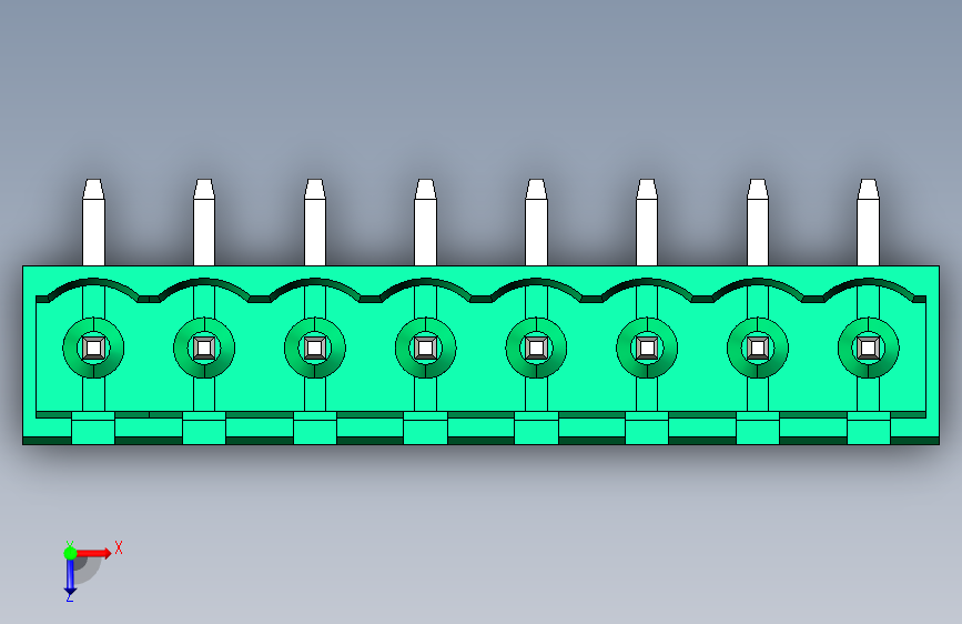 DEGSON 2EDG 系列 5.08mm 可插拔接线端子组-2EDGRC-5.08-08P-14-00AH_STEP_模型图纸下载 – 懒石网