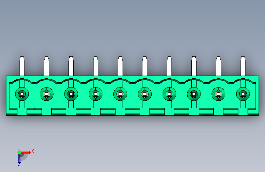 DEGSON 2EDG 系列 5.08mm 可插拔接线端子组-2EDGRC-5.08-10P-14-00AH_STEP_模型图纸下载 – 懒石网
