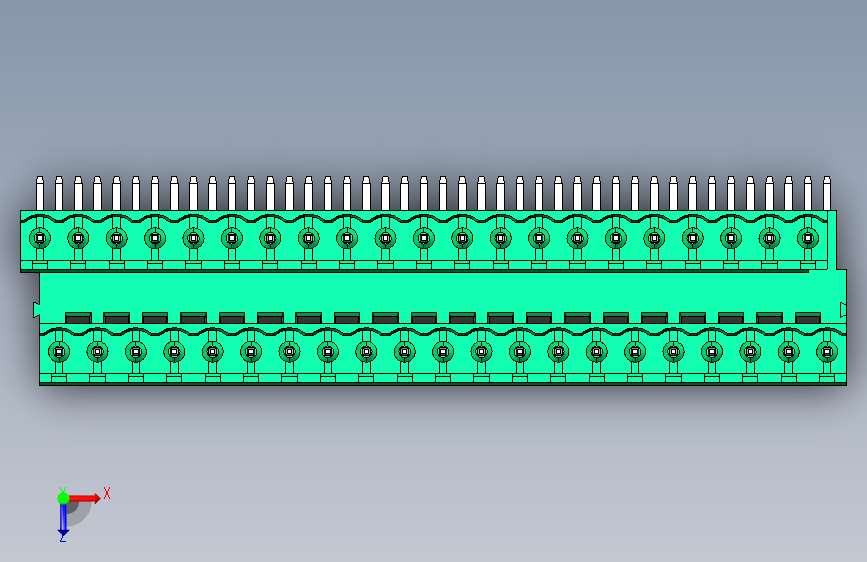 DEGSON 2EDG 系列 5.08mm 可插拔接线端子组-2EDGRT-5.08-42P-14-00AH_STEP_模型图纸下载 – 懒石网