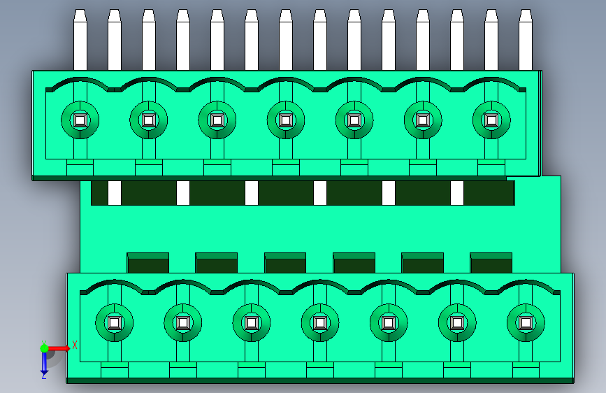 DEGSON 2EDG 系列 5.08mm 可插拔接线端子组-2EDGRTC-5.08-14P-14-00AH_STEP_模型图纸下载 – 懒石网