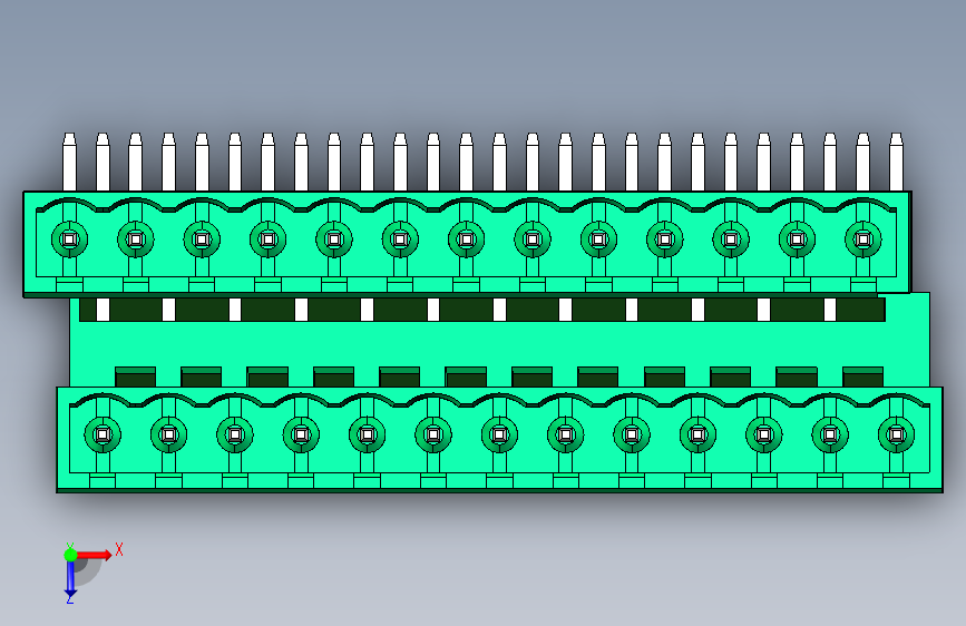 DEGSON 2EDG 系列 5.08mm 可插拔接线端子组-2EDGRTC-5.08-26P-14-00AH_STEP_模型图纸下载 – 懒石网