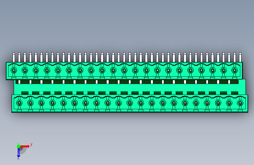 DEGSON 2EDG 系列 5.08mm 可插拔接线端子组-2EDGRTC-5.08-42P-14-00AH_STEP_模型图纸下载 – 懒石网