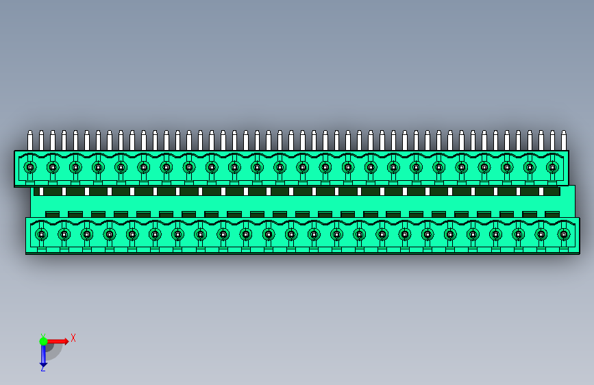DEGSON 2EDG 系列 5.08mm 可插拔接线端子组-2EDGRTC-5.08-48P-14-00AH_STEP_模型图纸下载 – 懒石网