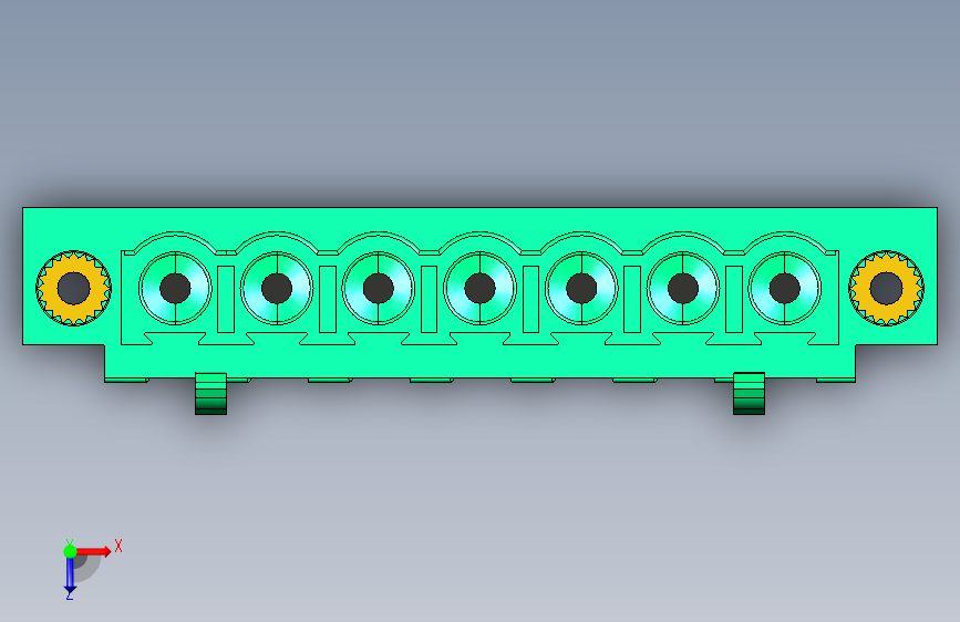 DEGSON 2EDG（M） 系列 5.0mm 螺丝锁紧可插拔接线端子组-2EDGBM-5.0-07P-14-00AH_STEP_模型图纸下载 – 懒石网