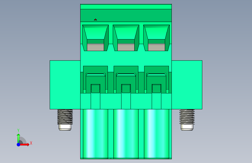 DEGSON 2EDG（M） 系列 5.0mm 螺丝锁紧可插拔接线端子组-2EDGKLM-5.0-03P-14-00AH_STEP_模型图纸下载 – 懒石网