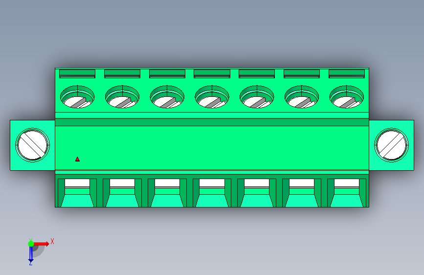 DEGSON 2EDG（M） 系列 5.0mm 螺丝锁紧可插拔接线端子组-2EDGKLM-5.0-07P-14-00AH_STEP_模型图纸下载 – 懒石网