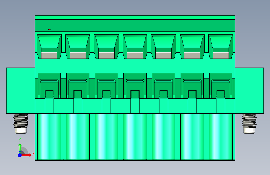 DEGSON 2EDG（M） 系列 5.0mm 螺丝锁紧可插拔接线端子组-2EDGKLM-5.0-07P-14-00AH_STEP_模型图纸下载 – 懒石网