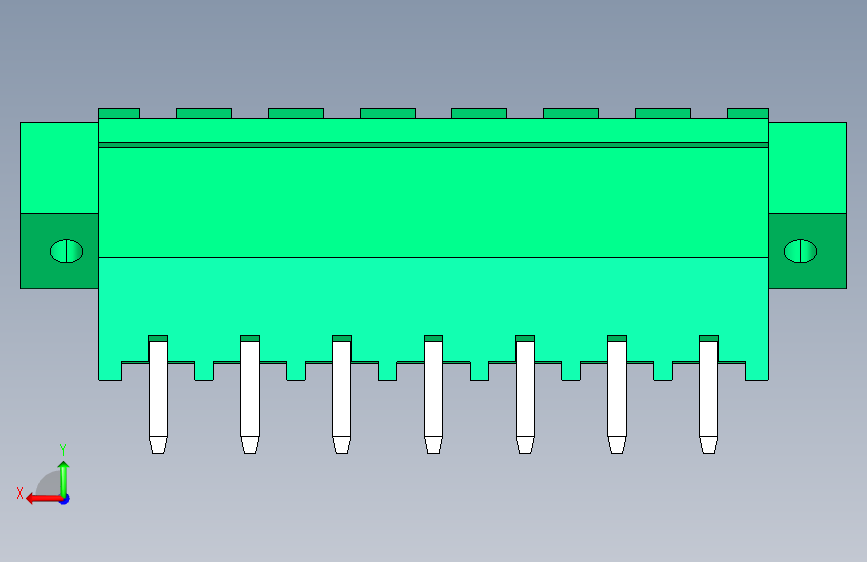 DEGSON 2EDG（M） 系列 5.0mm 螺丝锁紧可插拔接线端子组-2EDGLM-5.0-07P-14-00AH_STEP_模型图纸下载 – 懒石网