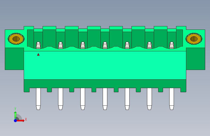 DEGSON 2EDG（M） 系列 5.0mm 螺丝锁紧可插拔接线端子组-2EDGLM-5.0-07P-14-00AH_STEP_模型图纸下载 – 懒石网