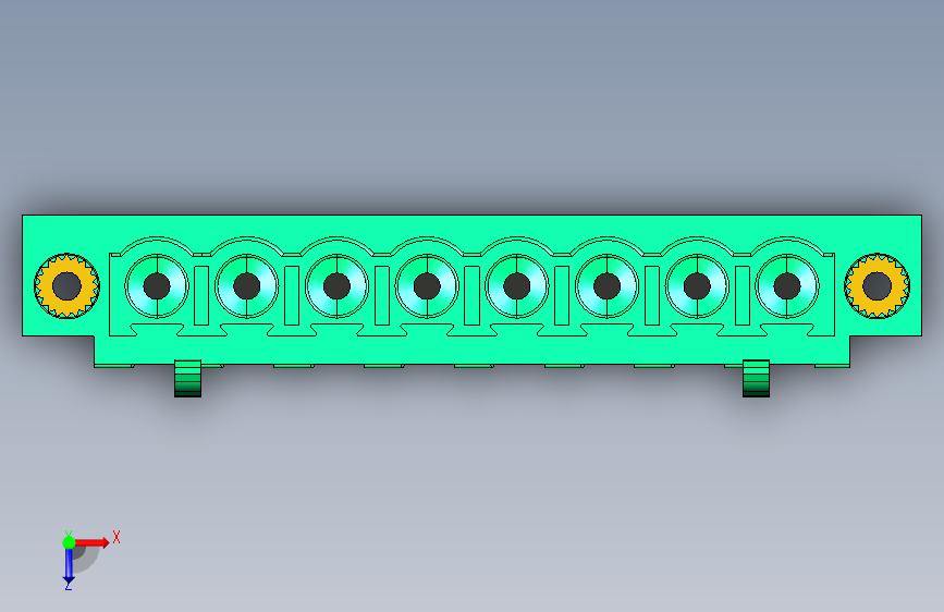 DEGSON 2EDG（M） 系列 5.08mm 螺钉锁紧插拔接线端子组-2EDGBM-5.08-08P-14-00AH_STEP_模型图纸下载 – 懒石网