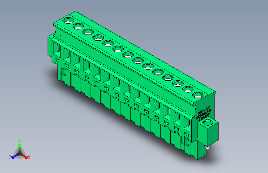 DEGSON 2EDG（M） 系列 5.08mm 螺钉锁紧插拔接线端子组-2EDGKAM-5.08-14P-14-00AH_STEP_模型图纸下载 – 懒石网