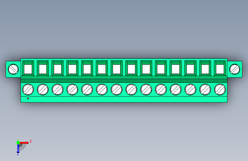 DEGSON 2EDG（M） 系列 5.08mm 螺钉锁紧插拔接线端子组-2EDGKCM-5.08-14P-14-00AH_STEP_模型图纸下载 – 懒石网