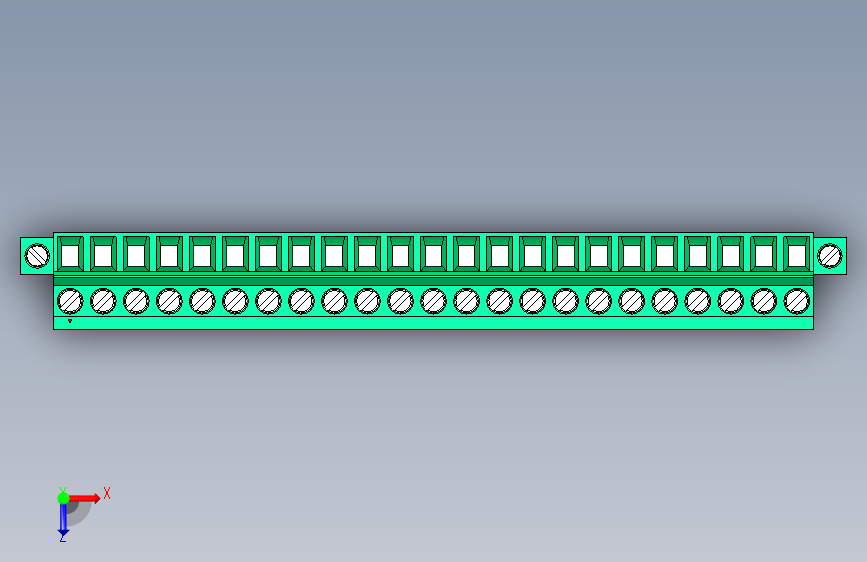 DEGSON 2EDG（M） 系列 5.08mm 螺钉锁紧插拔接线端子组-2EDGKCM-5.08-23P-14-00AH_STEP_模型图纸下载 – 懒石网