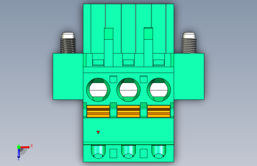 DEGSON 2EDG（M） 系列 5.08mm 螺钉锁紧插拔接线端子组-2EDGKDAM-5.08-03P-14-00AH_STEP_模型图纸下载 – 懒石网