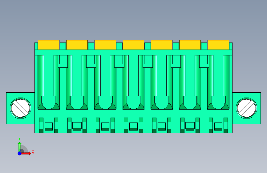 DEGSON 2EDG（M） 系列 5.08mm 螺钉锁紧插拔接线端子组-2EDGKDAM-5.08-07P-14-00AH_STEP_模型图纸下载 – 懒石网