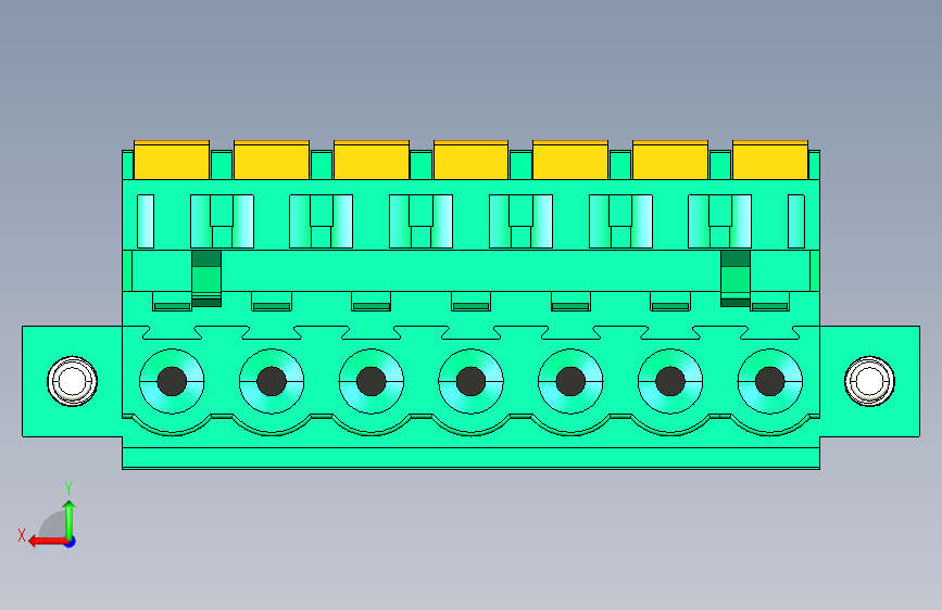 DEGSON 2EDG（M） 系列 5.08mm 螺钉锁紧插拔接线端子组-2EDGKDAM-5.08-07P-14-00AH_STEP_模型图纸下载 – 懒石网