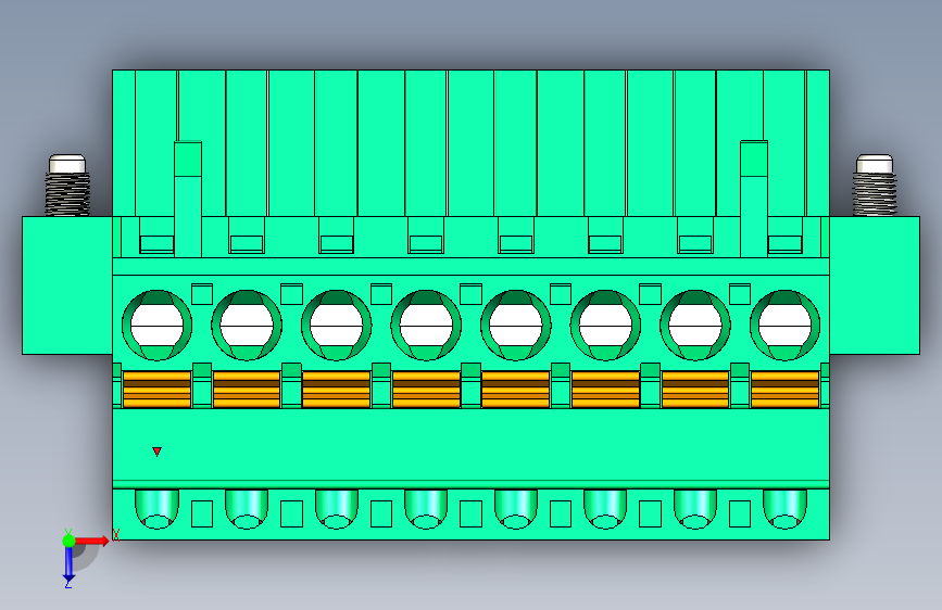 DEGSON 2EDG（M） 系列 5.08mm 螺钉锁紧插拔接线端子组-2EDGKDAM-5.08-08P-14-00AH_STEP_模型图纸下载 – 懒石网