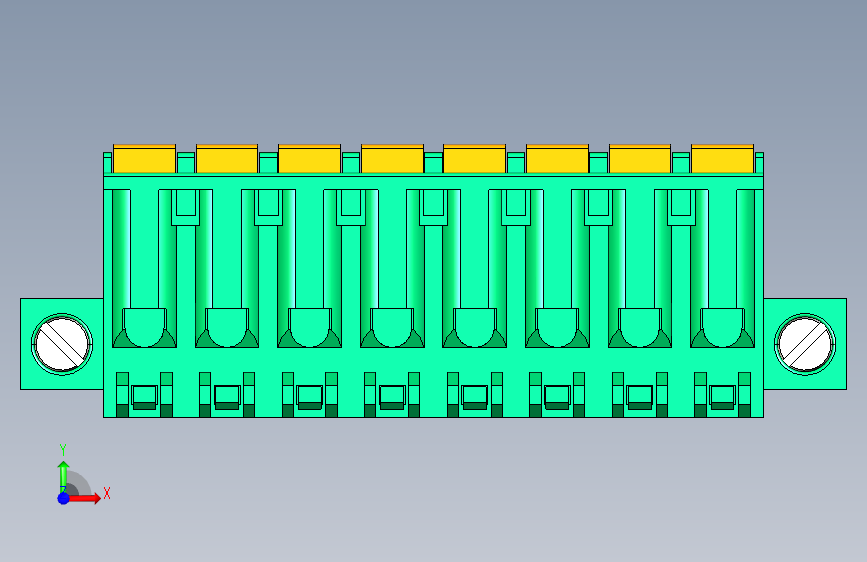 DEGSON 2EDG（M） 系列 5.08mm 螺钉锁紧插拔接线端子组-2EDGKDAM-5.08-08P-14-00AH_STEP_模型图纸下载 – 懒石网