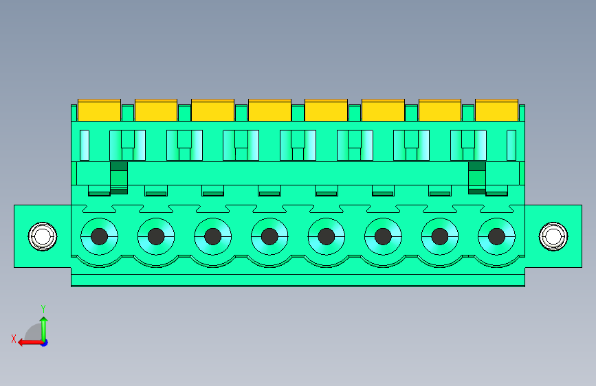 DEGSON 2EDG（M） 系列 5.08mm 螺钉锁紧插拔接线端子组-2EDGKDAM-5.08-08P-14-00AH_STEP_模型图纸下载 – 懒石网