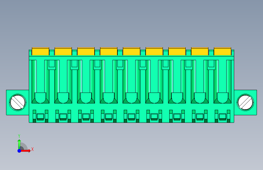 DEGSON 2EDG（M） 系列 5.08mm 螺钉锁紧插拔接线端子组-2EDGKDAM-5.08-09P-14-00AH_STEP_模型图纸下载 – 懒石网