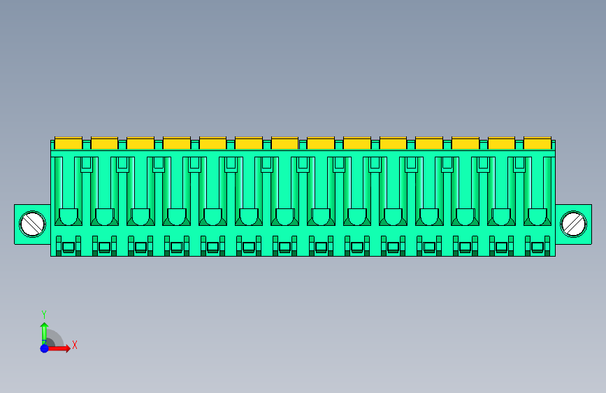 DEGSON 2EDG（M） 系列 5.08mm 螺钉锁紧插拔接线端子组-2EDGKDAM-5.08-14P-14-00AH_STEP_模型图纸下载 – 懒石网