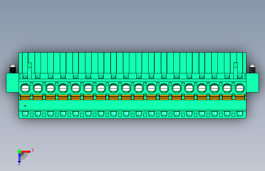 DEGSON 2EDG（M） 系列 5.08mm 螺钉锁紧插拔接线端子组-2EDGKDAM-5.08-18P-14-00AH_STEP_模型图纸下载 – 懒石网