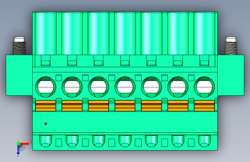 DEGSON 2EDG（M） 系列 5.08mm 螺钉锁紧插拔接线端子组-2EDGKDBM-5.08-07P-14-00AH_STEP_模型图纸下载 – 懒石网