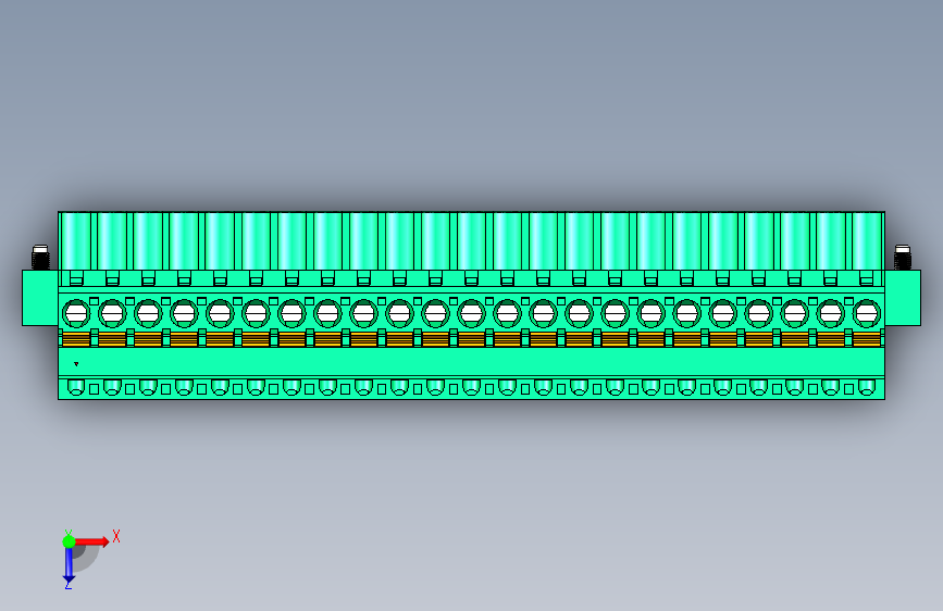 DEGSON 2EDG（M） 系列 5.08mm 螺钉锁紧插拔接线端子组-2EDGKDBM-5.08-23P-14-00AH_STEP_模型图纸下载 – 懒石网