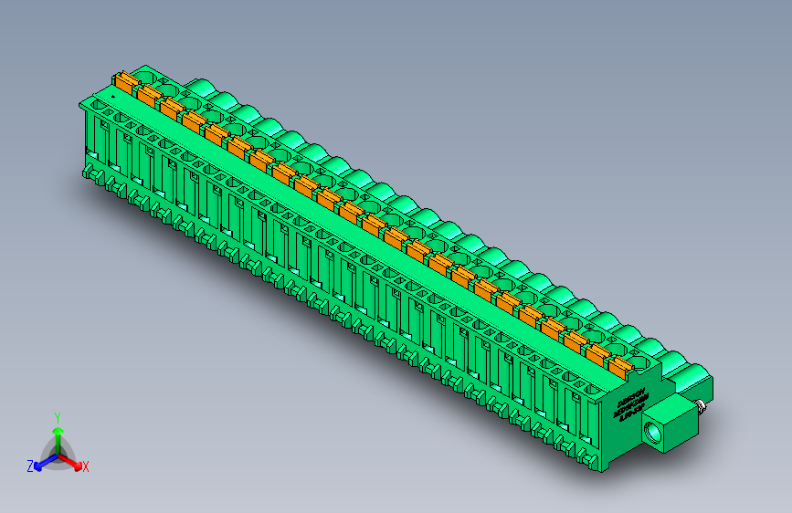 DEGSON 2EDG（M） 系列 5.08mm 螺钉锁紧插拔接线端子组-2EDGKDBM-5.08-23P-14-00AH_STEP_模型图纸下载 – 懒石网