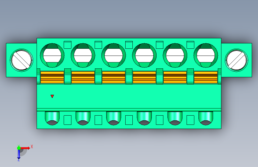 DEGSON 2EDG（M） 系列 5.08mm 螺钉锁紧插拔接线端子组-2EDGKDM-5.08-06P-14-00AH_STEP_模型图纸下载 – 懒石网