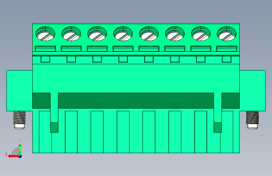 DEGSON 2EDG（M） 系列 5.08mm 螺钉锁紧插拔接线端子组-2EDGKLM-5.08-08P-14-00AH_STEP_模型图纸下载 – 懒石网