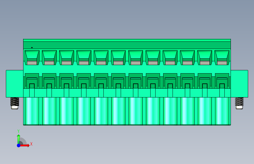 DEGSON 2EDG（M） 系列 5.08mm 螺钉锁紧插拔接线端子组-2EDGKLM-5.08-12P-14-00AH_STEP_模型图纸下载 – 懒石网