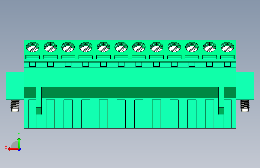 DEGSON 2EDG（M） 系列 5.08mm 螺钉锁紧插拔接线端子组-2EDGKLM-5.08-12P-14-00AH_STEP_模型图纸下载 – 懒石网