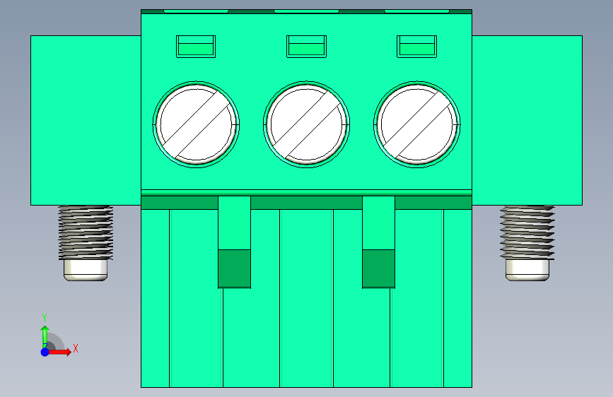 DEGSON 2EDG（M） 系列 5.08mm 螺钉锁紧插拔接线端子组-2EDGKM-5.08-03P-14-00AH_STEP_模型图纸下载 – 懒石网