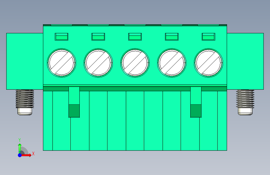 DEGSON 2EDG（M） 系列 5.08mm 螺钉锁紧插拔接线端子组-2EDGKM-5.08-05P-14-00AH_STEP_模型图纸下载 – 懒石网