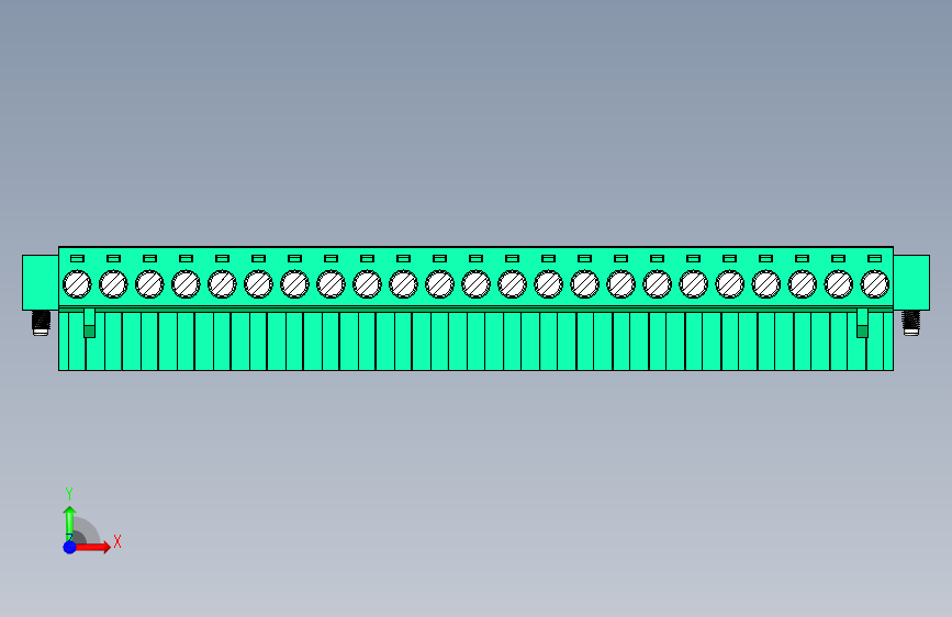 DEGSON 2EDG（M） 系列 5.08mm 螺钉锁紧插拔接线端子组-2EDGKM-5.08-23P-14-00AH_STEP_模型图纸下载 – 懒石网